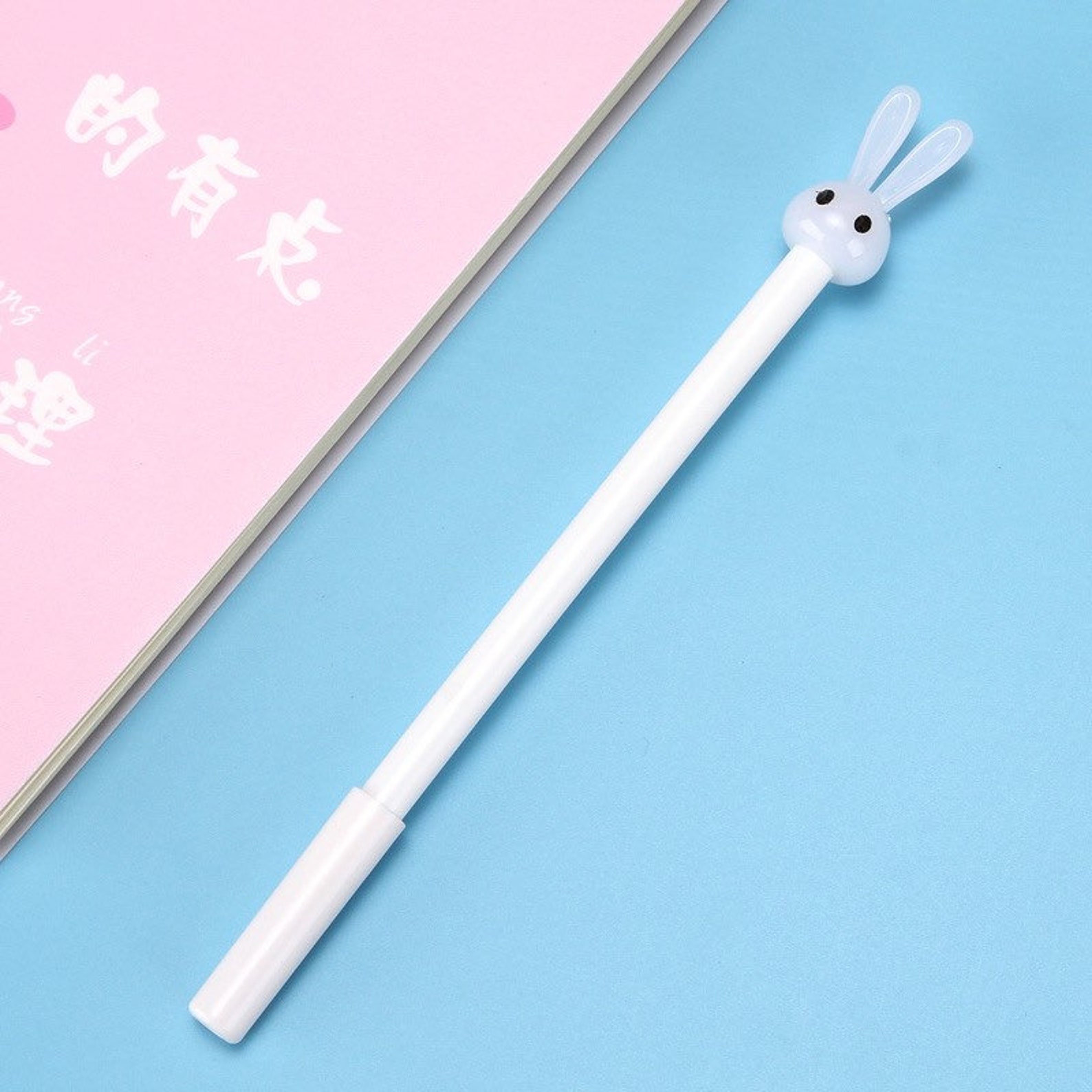 Cute Rabbit Bunny Ballpoint Pen Gel Pens Kawaii School Supplies ...