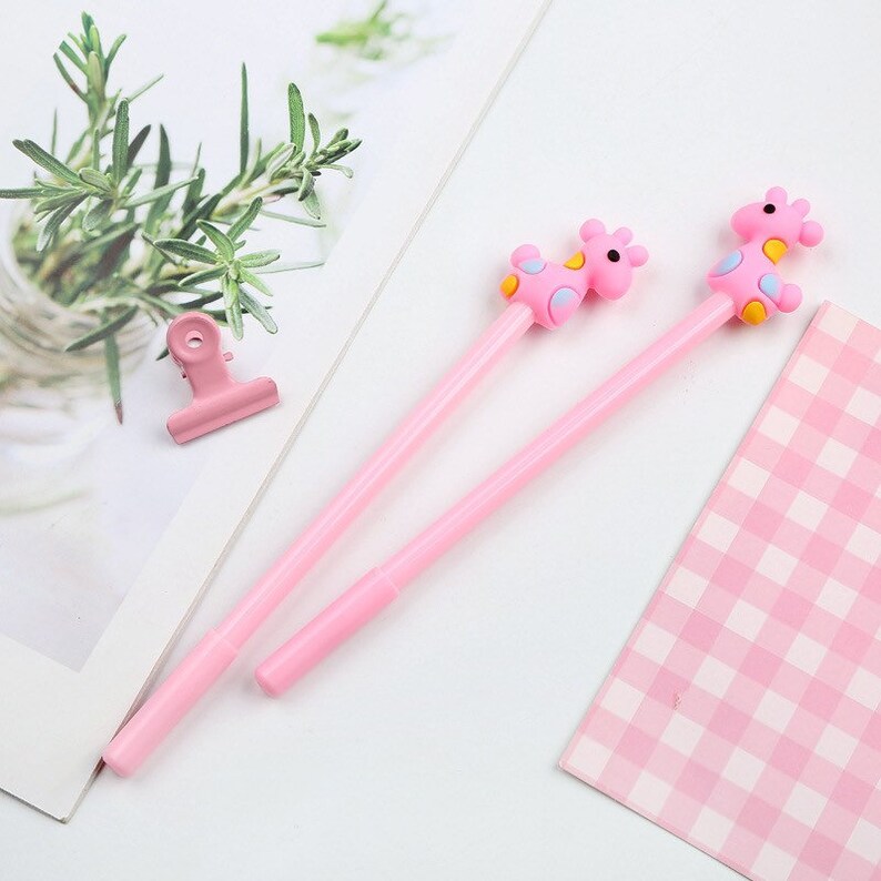 1 Set 4 Pcs Kawaii Deer Ballpoint Pen Gel Pens Kawaii School Supplies ...