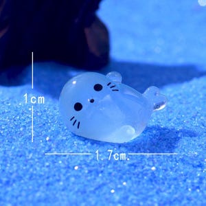 Mixed Glow in the Dark Cute Seal Pup Luminous Charm Resin Fluorescent ...
