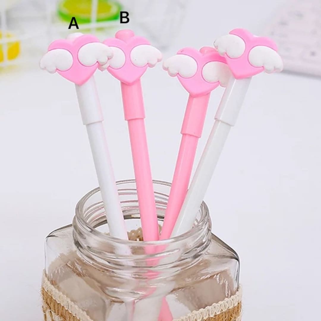 Cute Loving Wings Ballpoint Pen Gel Pens Kawaii School Supplies ...