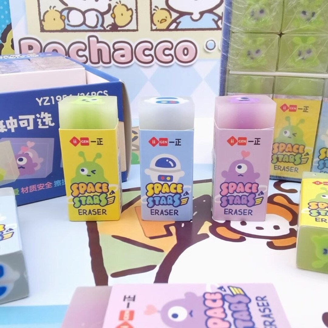 6 Pack Crystal Eraser Funny Erasers for Children Batch School Supplies ...