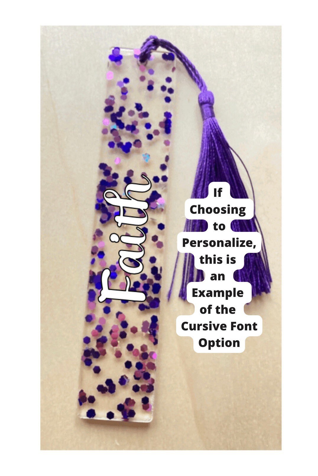 Purple Confetti Glitter Resin Bookmark - Etsy