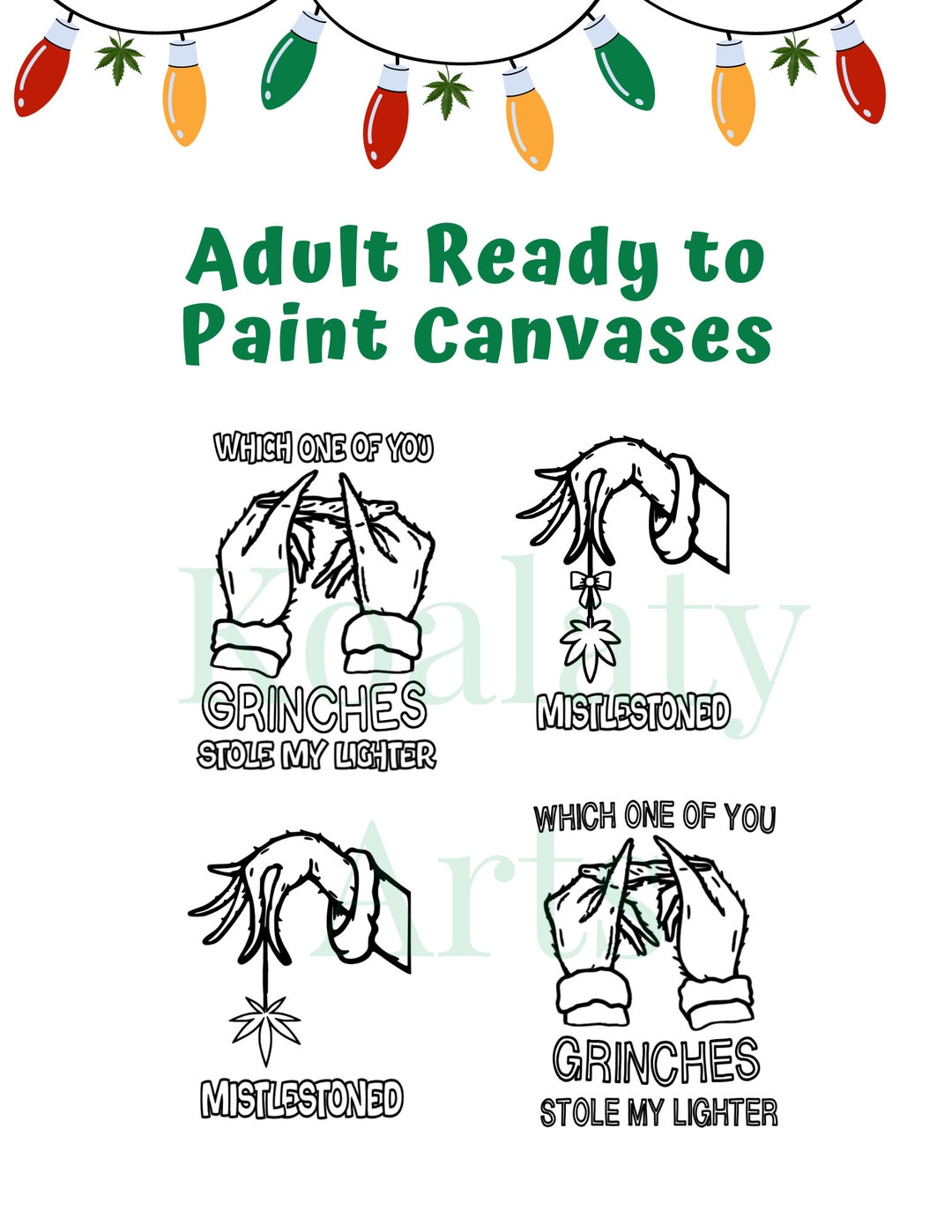 Grinch Hands Rolling Weed, Adult Paint and Sip Party, Puff and Paint ...