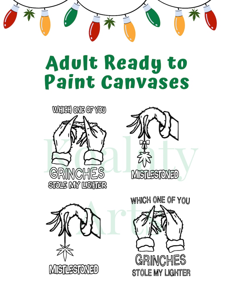 Grinch Hands Rolling Weed, Adult Paint and Sip Party, Puff and Paint ...