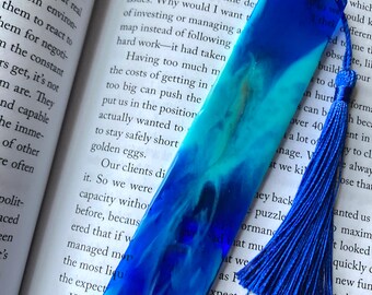 Ocean Resin Bookmark - Etsy