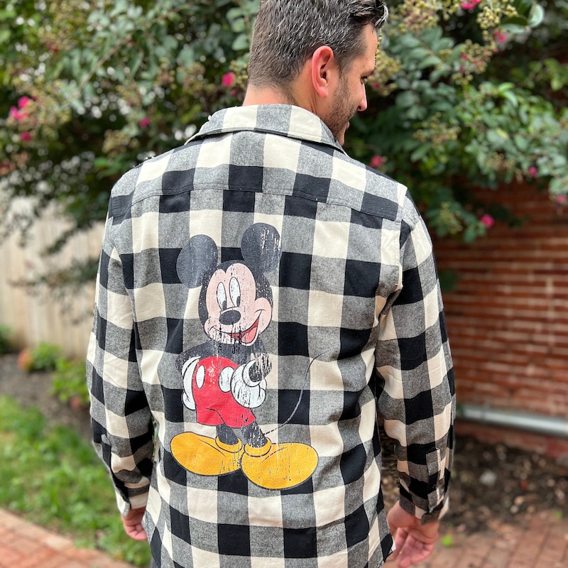 Mickey Mouse Plaid Shirt - Etsy