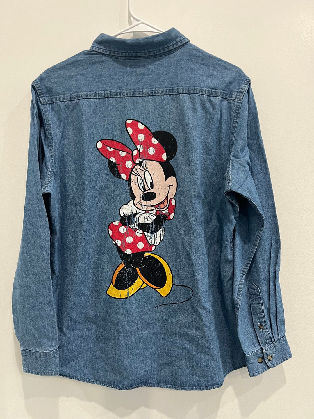 Minnie Mouse Shirt, Disney Denim Shirt, Minnie Denim Shirt, Disney ...