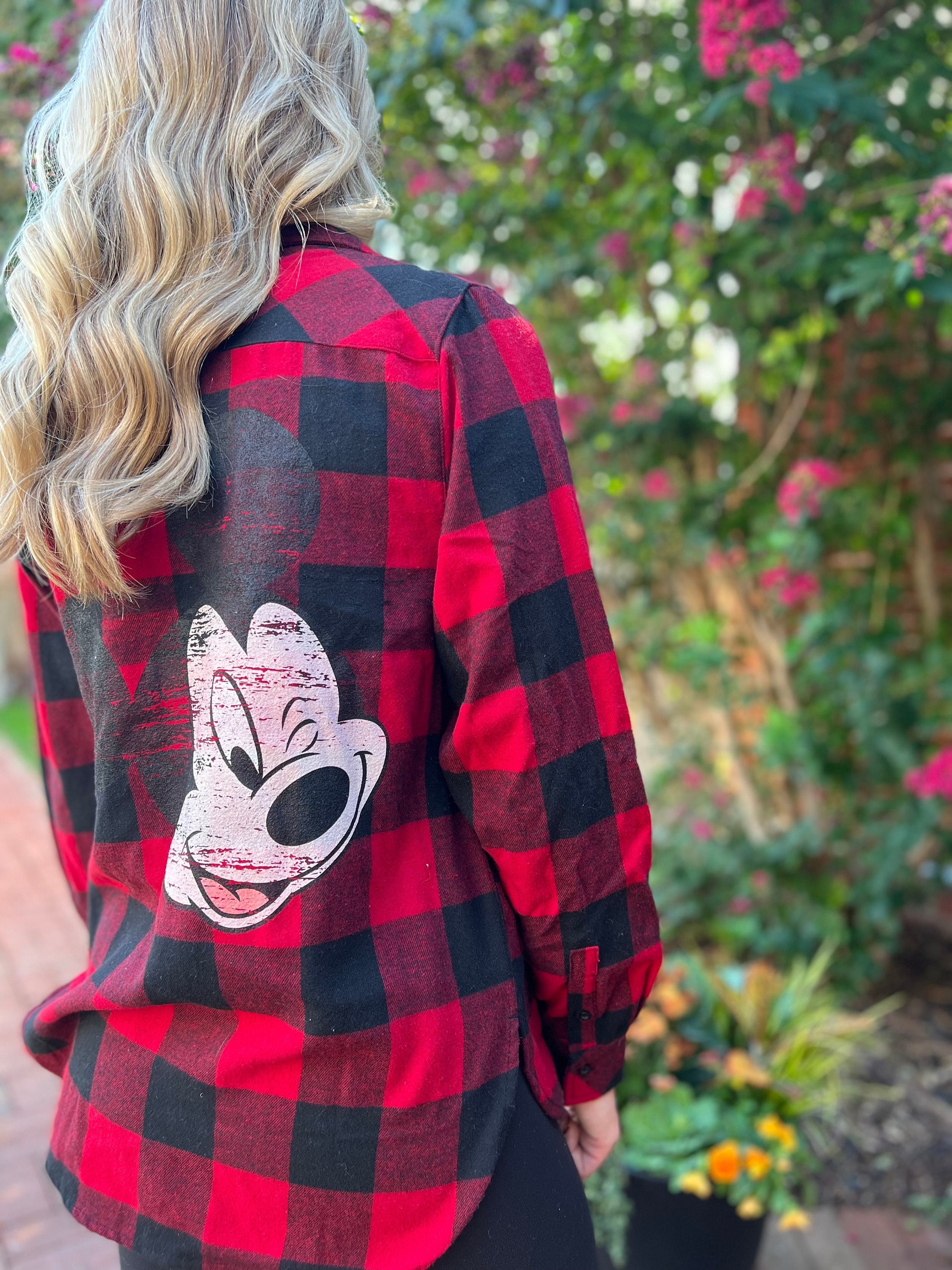 Mickey Mouse Plaid Flannel Buffalo Plaid Disney Shirt Mickey - Etsy