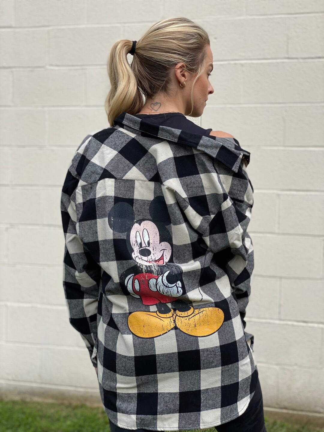 Mickey Mouse Plaid Flannel, Disney Flannel, Mickey Long Sleeve Shirt 5 ...