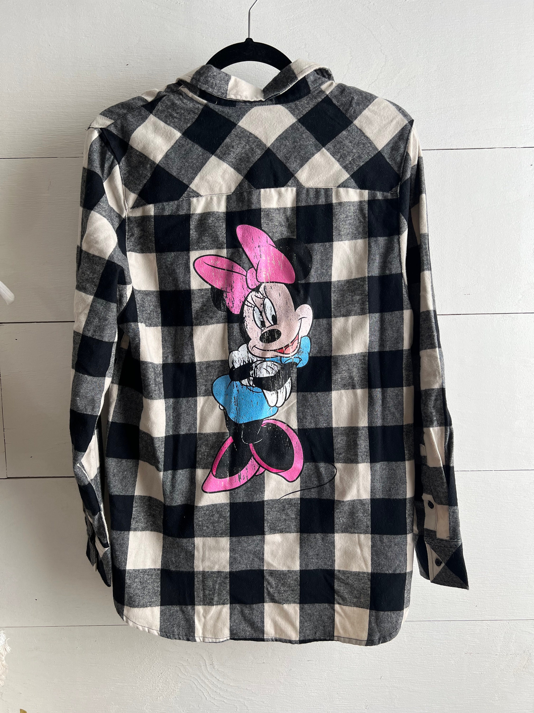 Minnie Mouse Plaid Flannel Disney Flannel Minnie Long Sleeve | Etsy