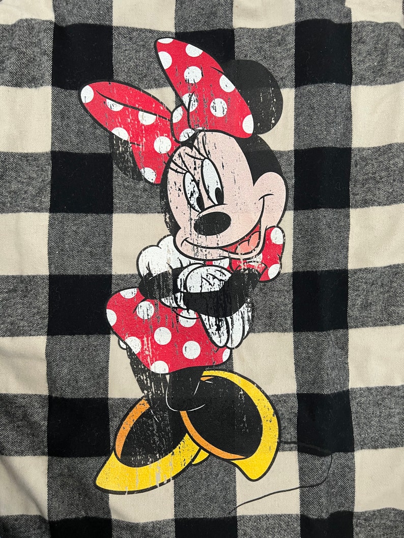 Minnie Mouse Plaid Flannel Disney Flannel Minnie Long Sleeve | Etsy