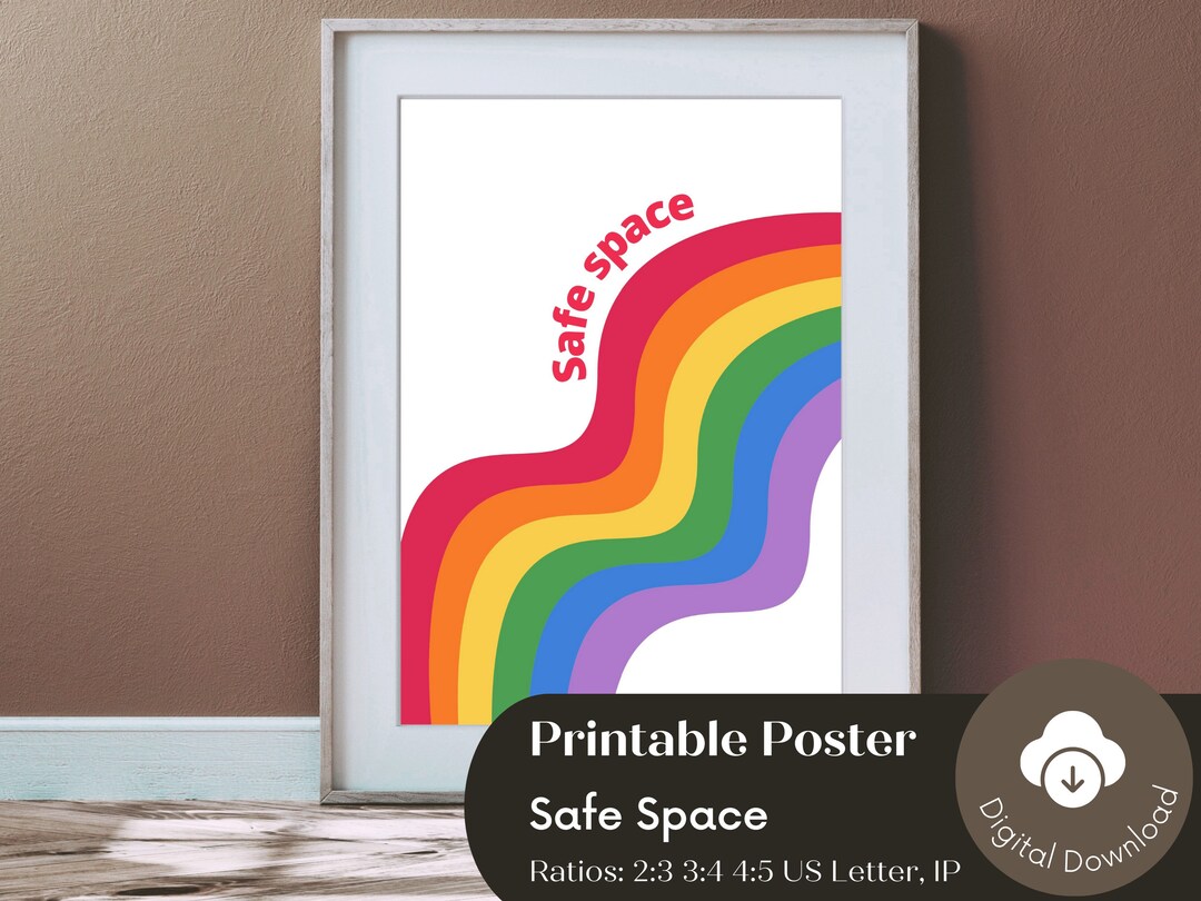 Safe Space LGBTQ LGBT Pride Printable Poster Bundle - Etsy