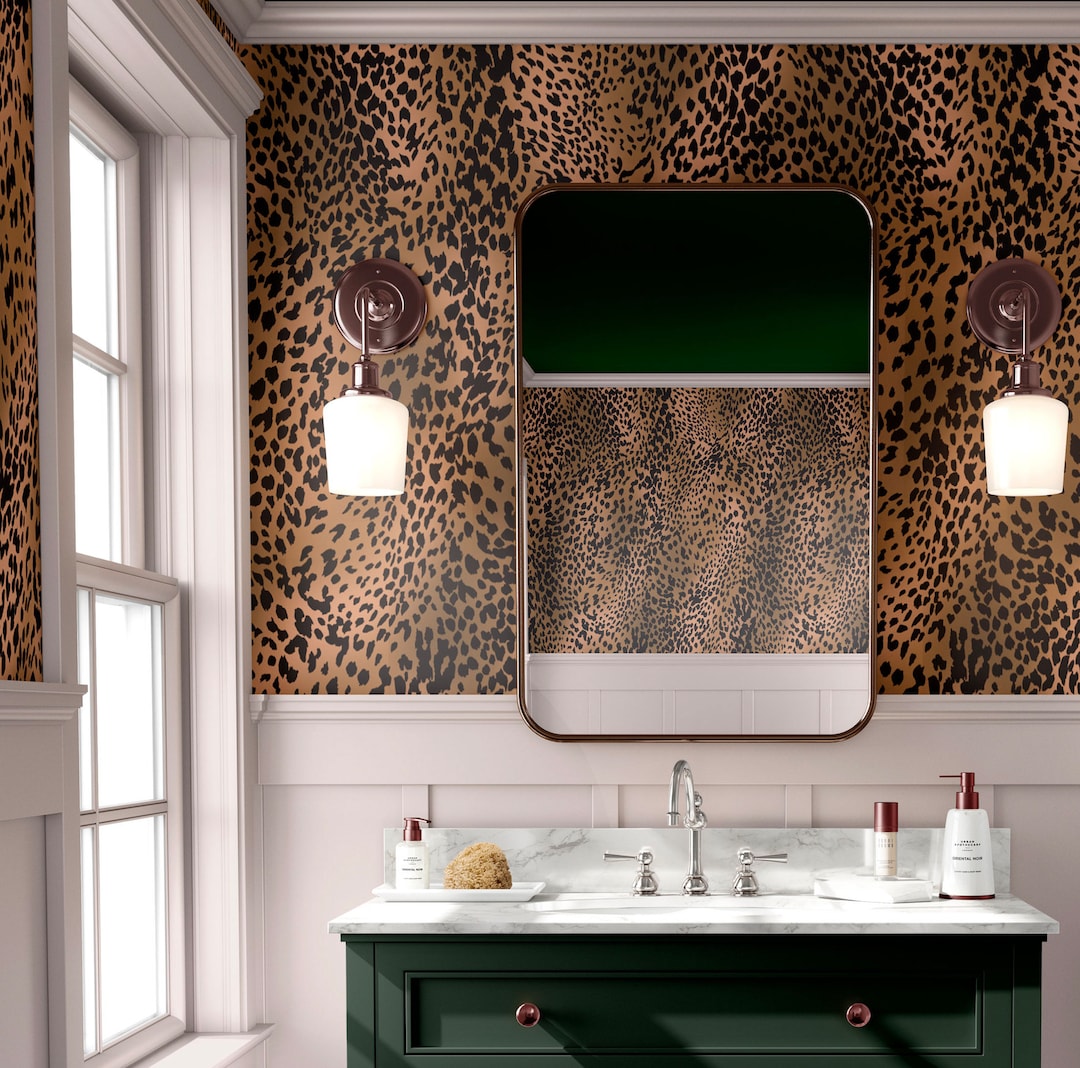 Classic Glamour Leopard Pattern Wallpaper_ Removable Smooth Pre-pasted ...