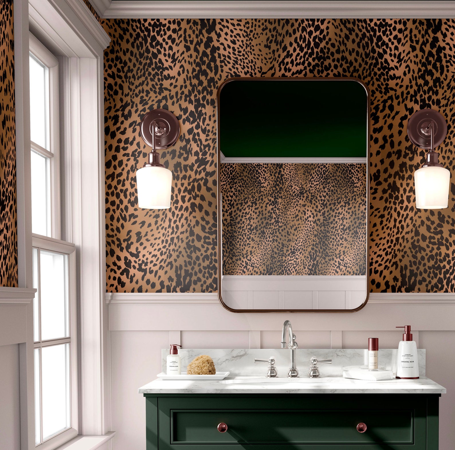 Leopard Peel and Stick Wallpaper_glamour Animal Skin Home Decor. Water ...