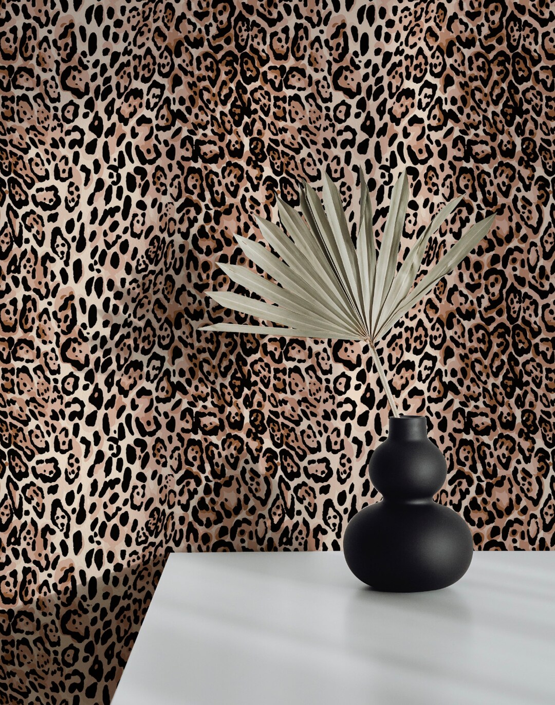 Leopard Skin Peel and Stick Wallpaper for Powder Room. Glam Decor ...
