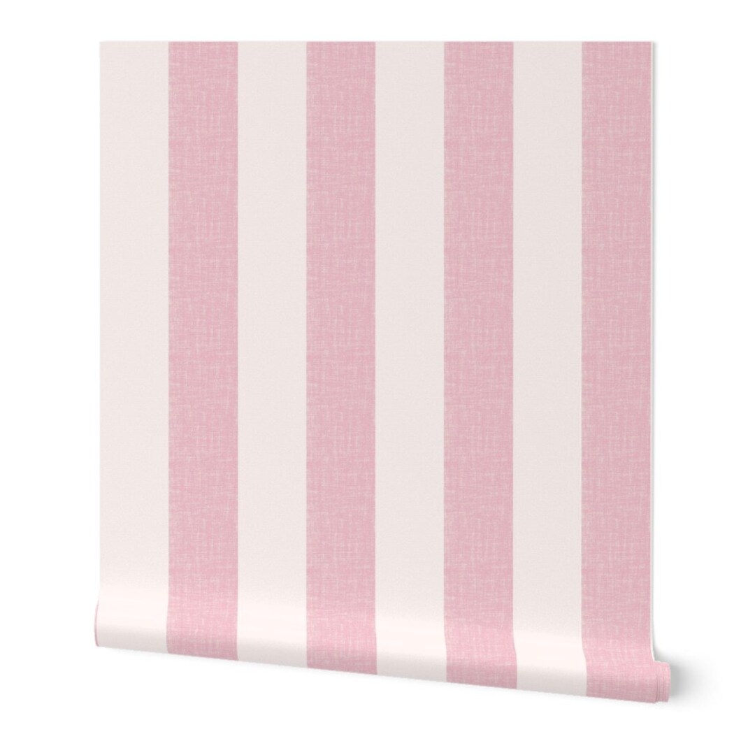 Off-white and Light Pink Removable Peel and Stick Wallpaper. Classic ...