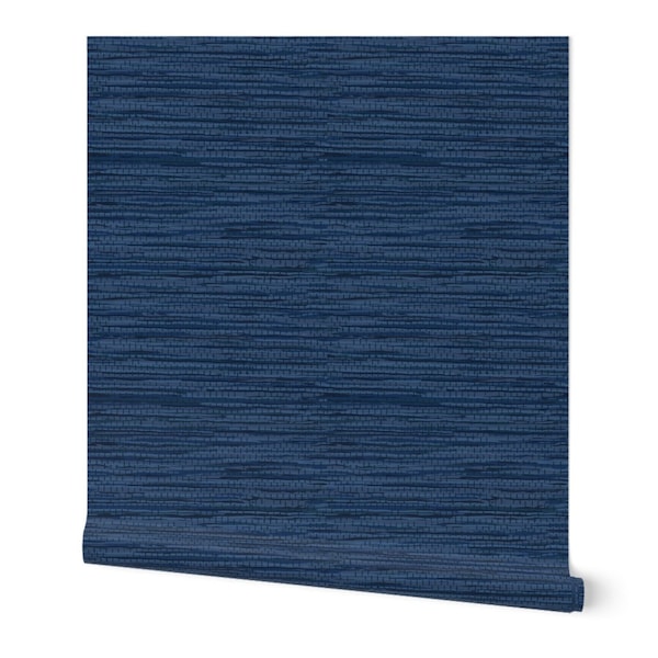 Blue Grasscloth Wallpaper - Etsy