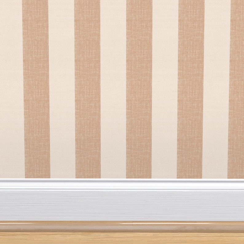 Neutral Textured Linen Stripe Wallpaper Perfect for the Modern - Etsy