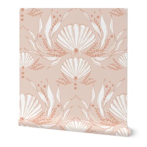 Coastal Seashells Peel and Stick Wallpaper. Beach Home Peel and Stick ...