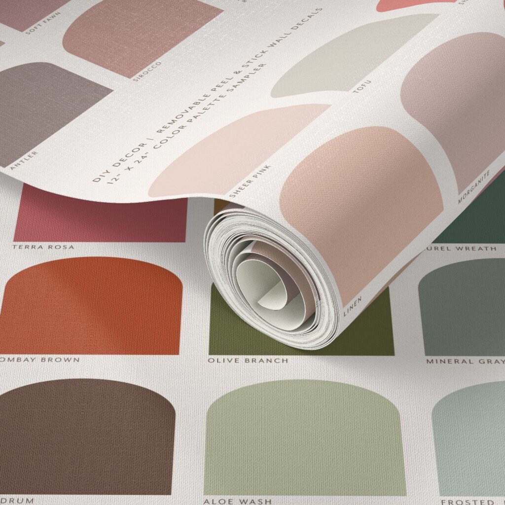Solid Wallpaper Color Chart _removable Peel & Stick Wallpaper_ Neutral ...