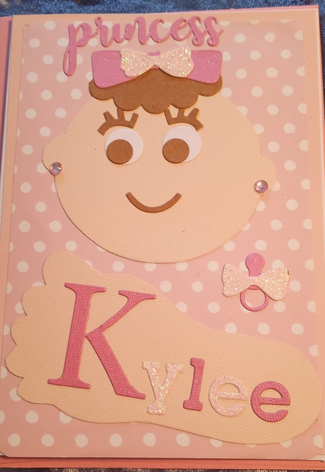 Baby Girl Personalized Baby Shower Card - Etsy