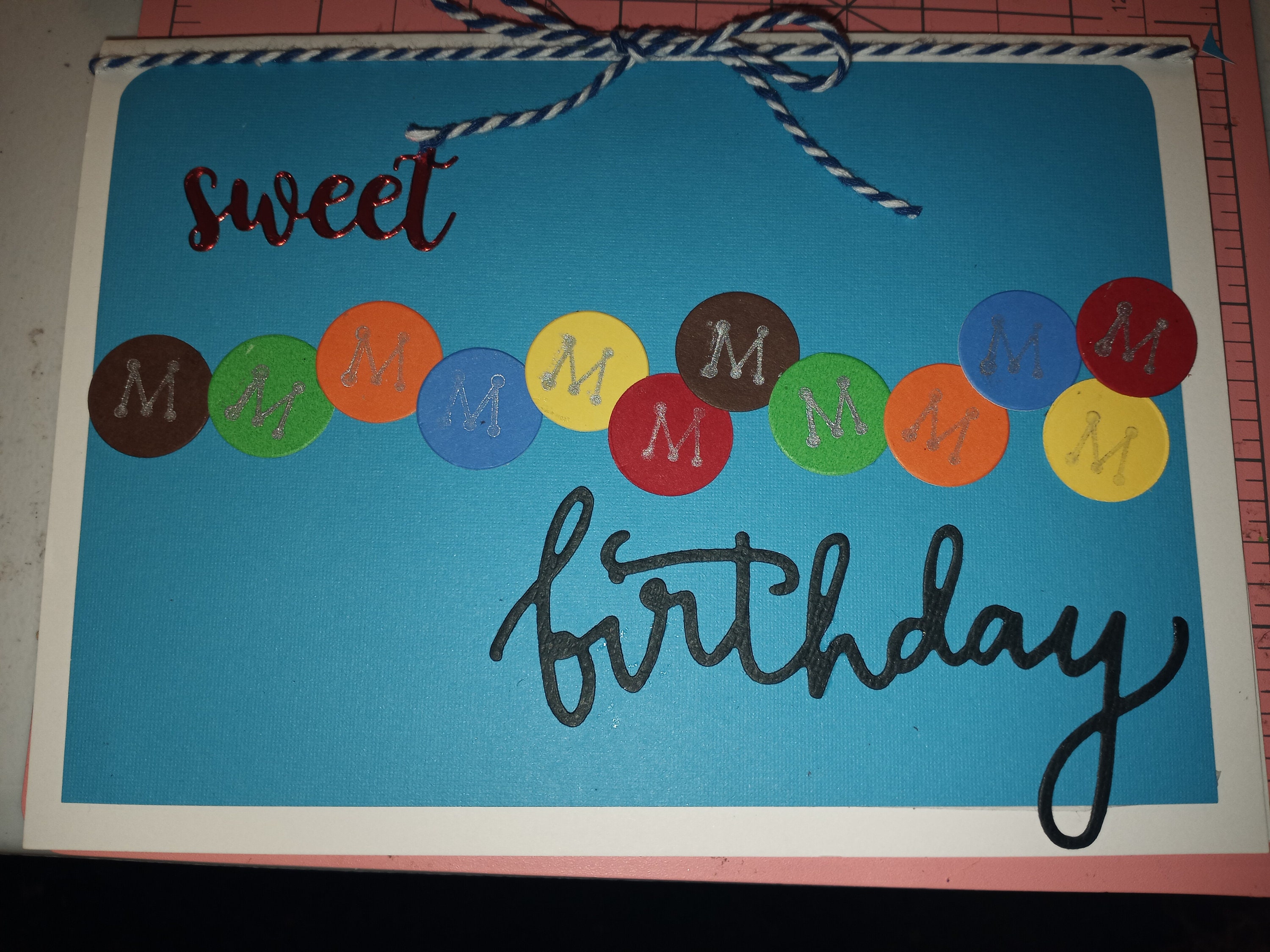 M&M Birthday Card - Etsy