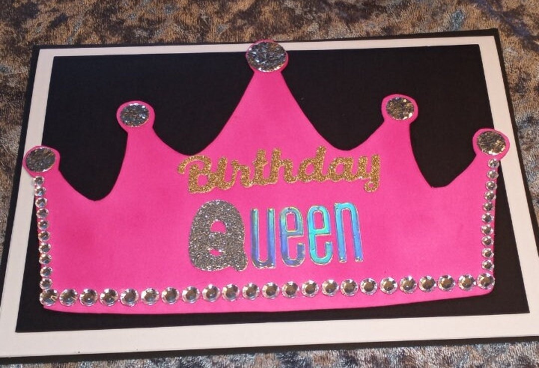 Birthday Queen Card - Etsy