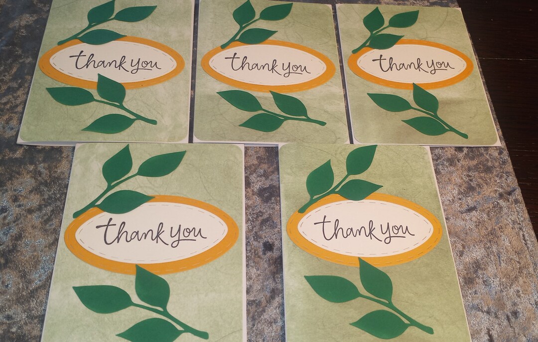 Thank You Notecard Set Etsy