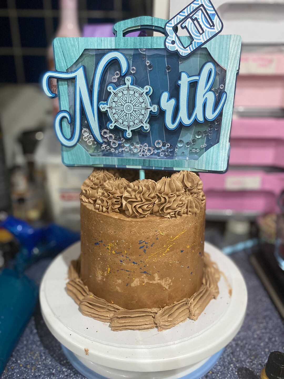 Custom Luggage Cake Topper - Etsy