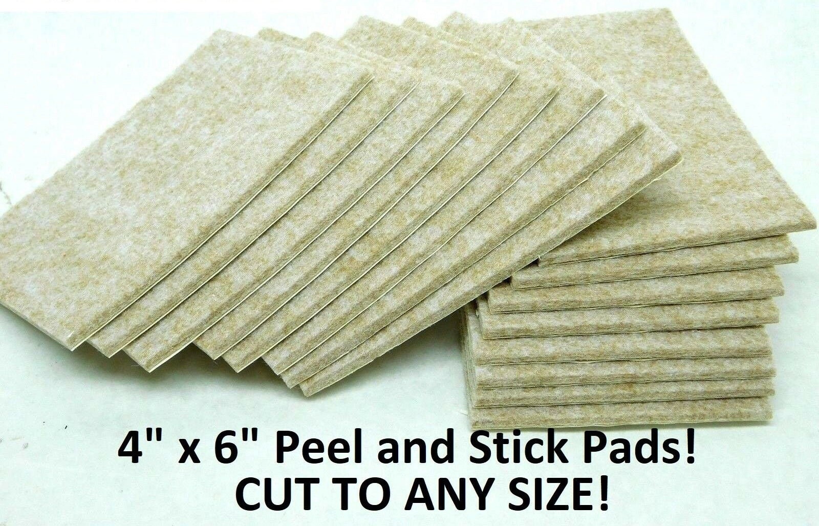 50 PACK! Self-stick Furniture Felt Sheet Hard Surfaces Slides Craft ...
