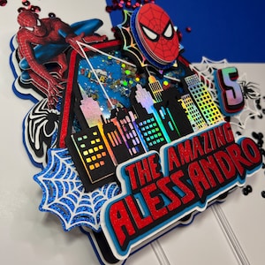 Spider Man Shaker Cake Topper - Etsy