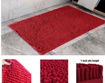 Red Bath Mat - Etsy