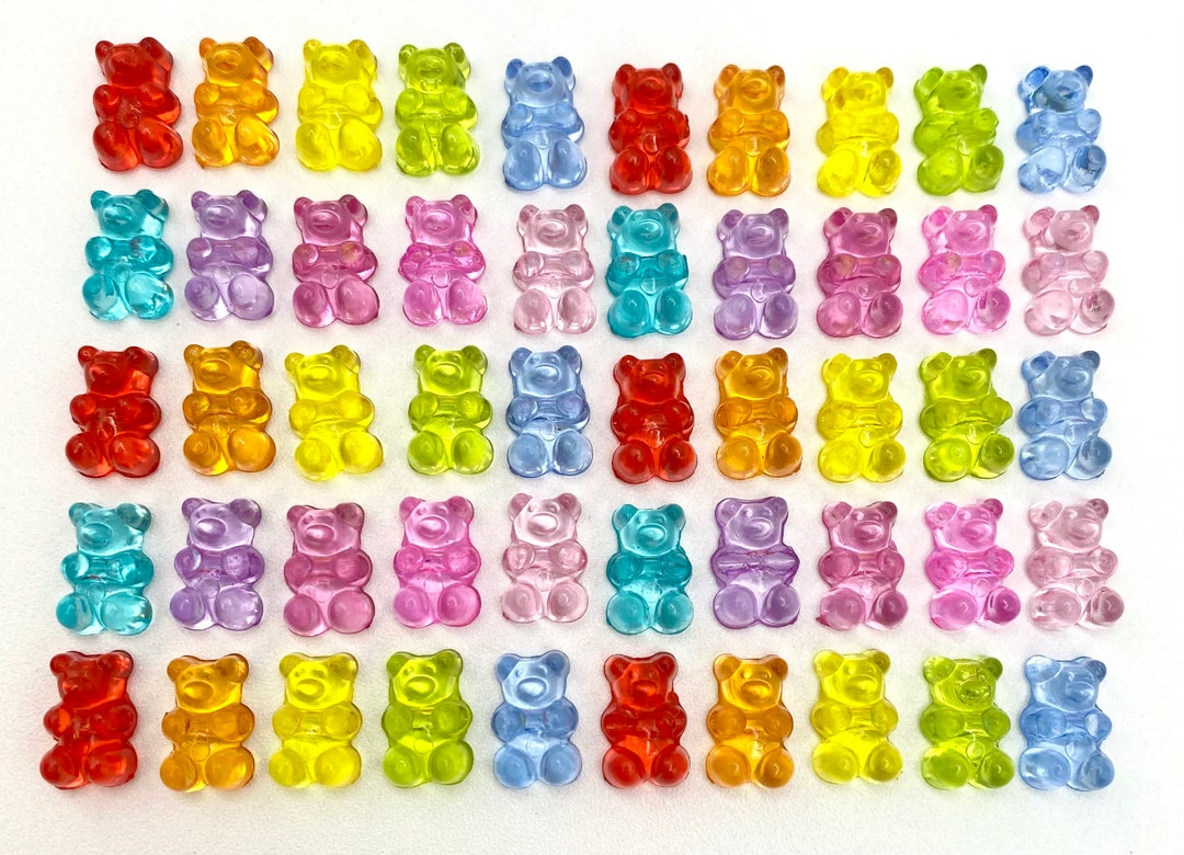 12mm Gummy Bear Beads 20 Pc Transparent Kandi Y2K 90s 2000s Retro ...