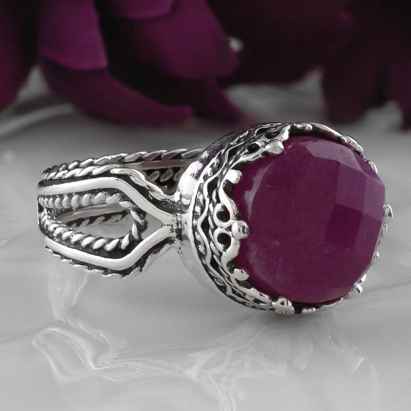 Ruby Filigree Ring - Etsy