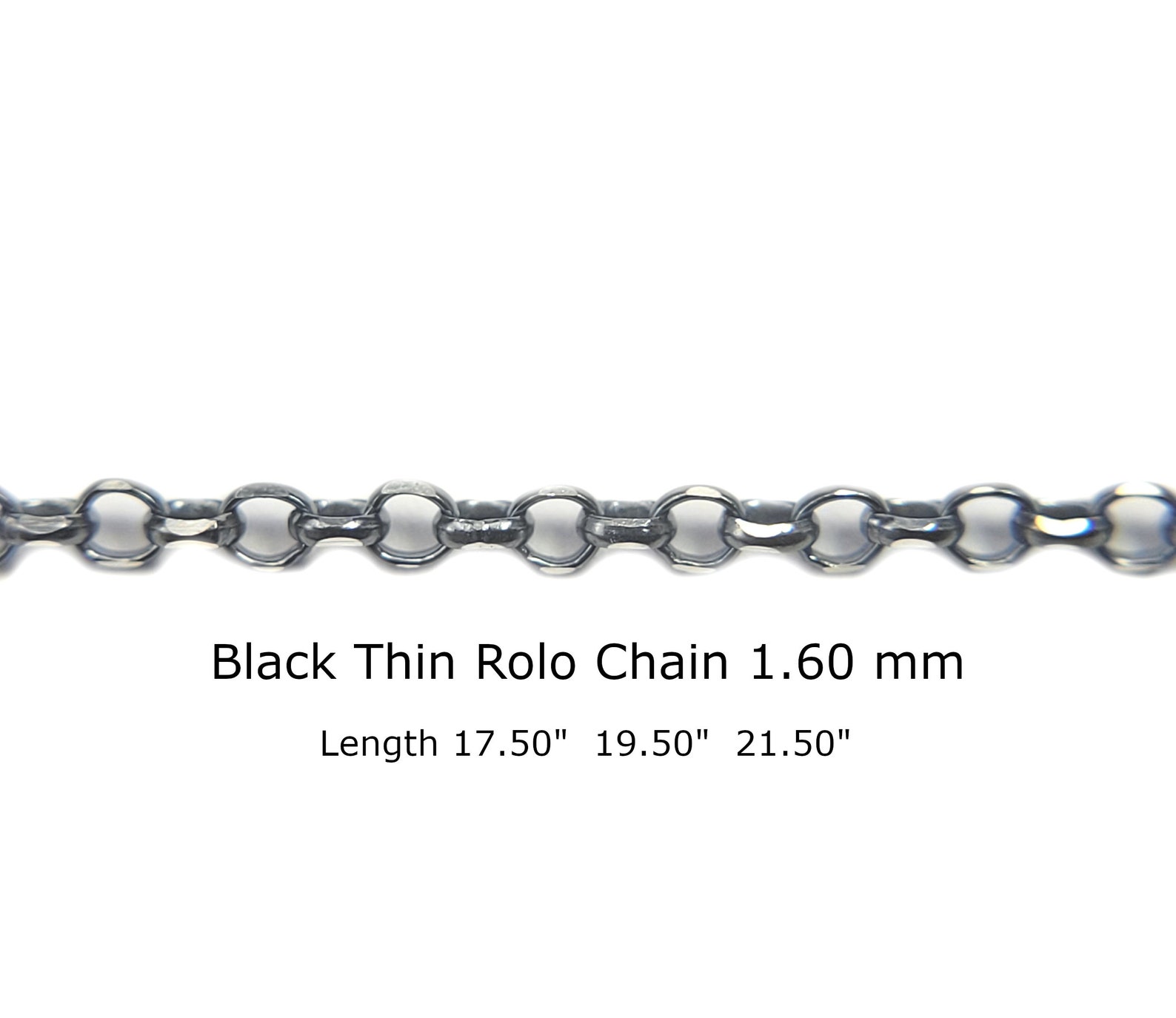 Sterling Silver Chain Rope Fox Tail Snake Embossed Black - Etsy