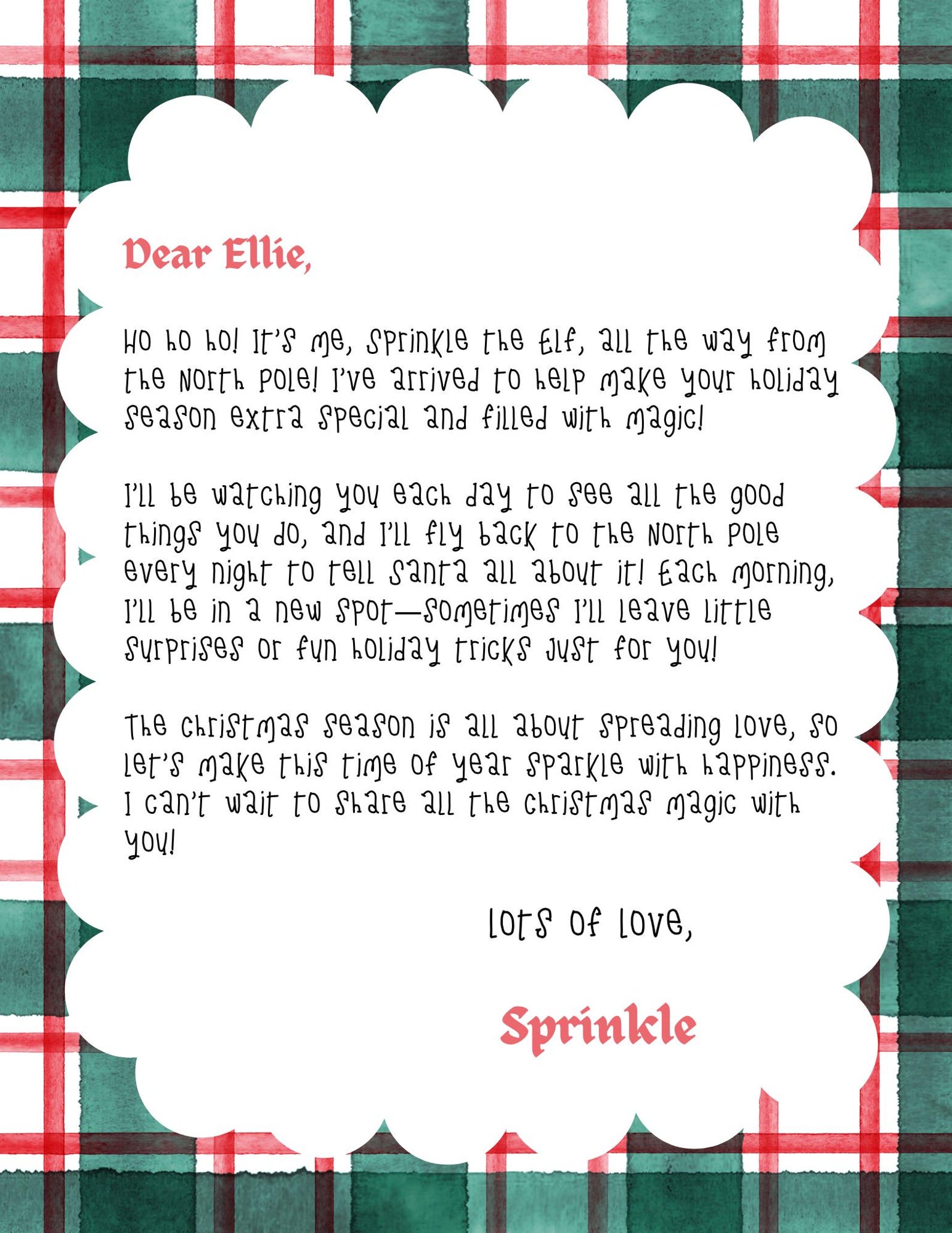 Elf on the Shelf Letters Hello and Goodbye Magical Holiday Keepsake - Etsy