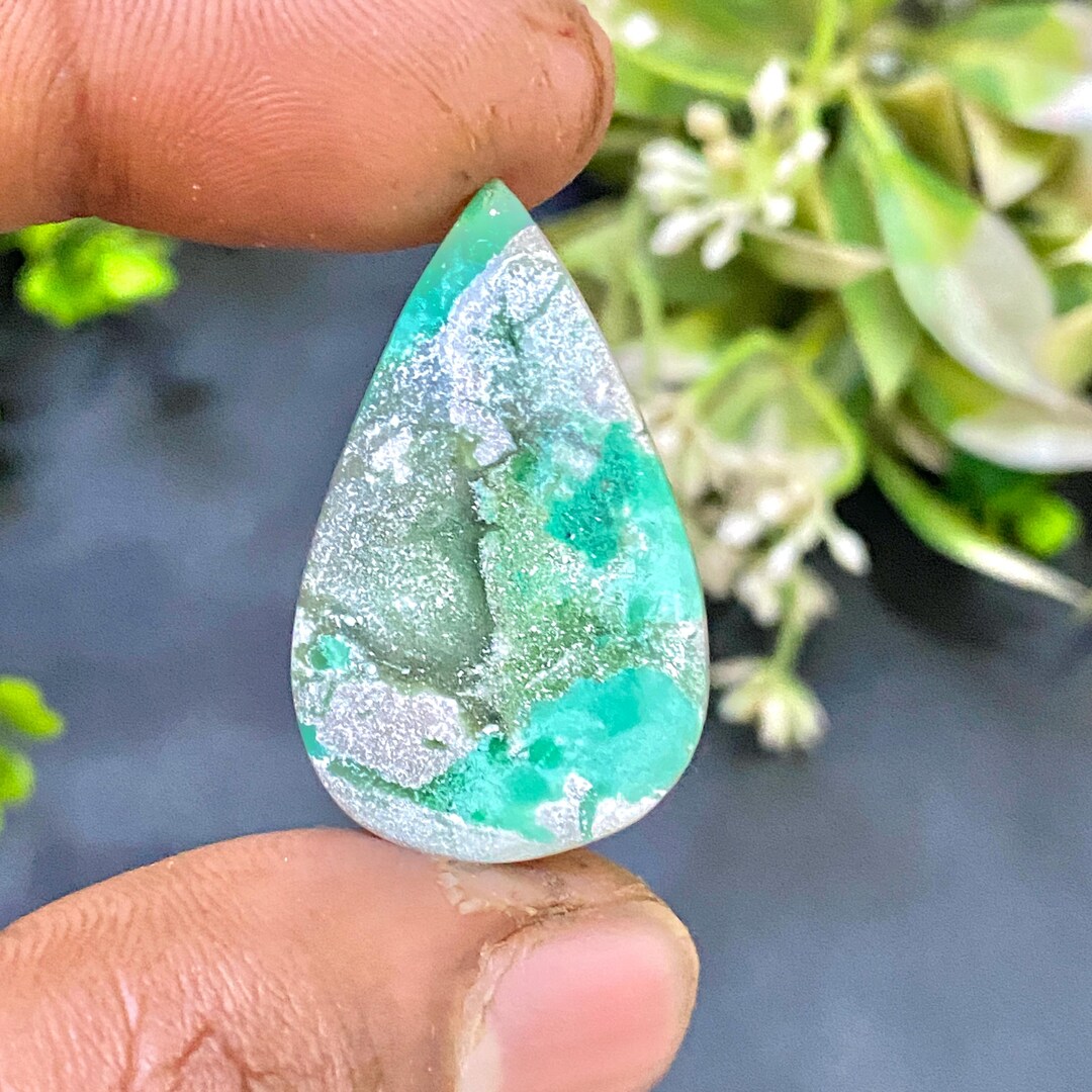 Natural American Variscite Cabochon: Green Gemstone for Jewelry ...