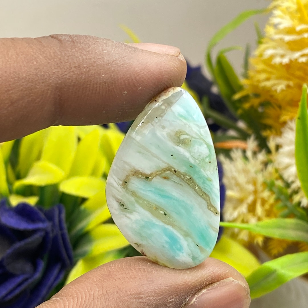 AAA Unique Beautiful Peru Opal 100 %natural Blue Peruvian Opal Gemstone ...