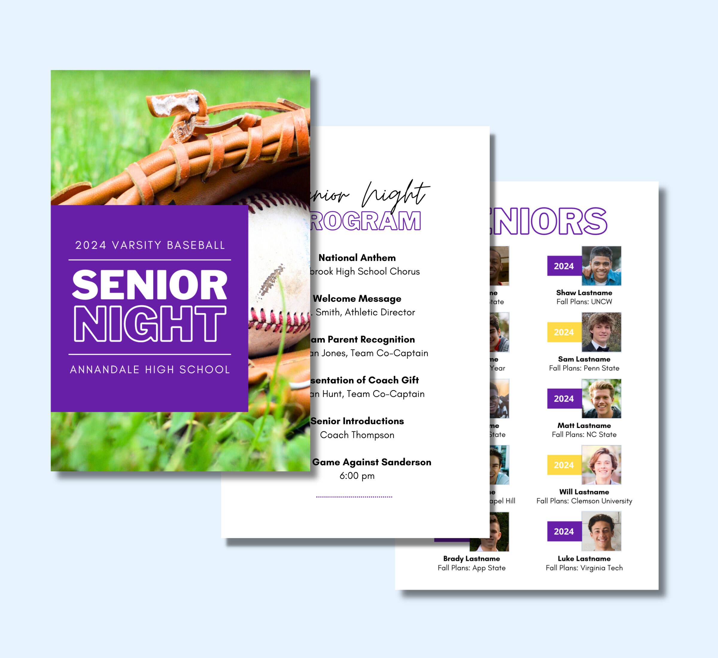 Senior Night Program Template Joe Gatto On X: "Hi Friends. Doing A