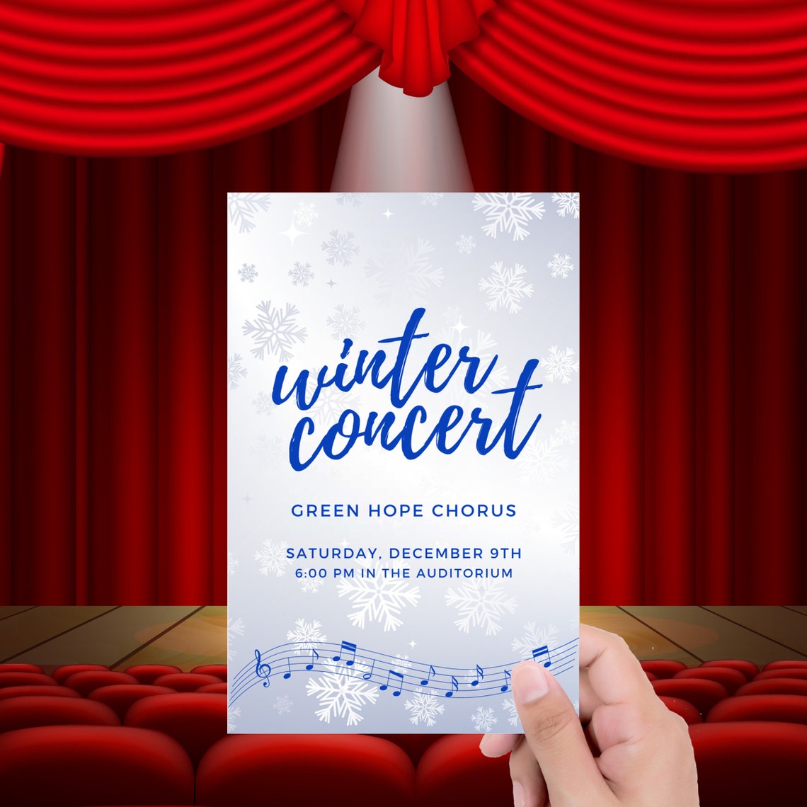 Winter Concert Program Template, Winter Recital Program, Program ...