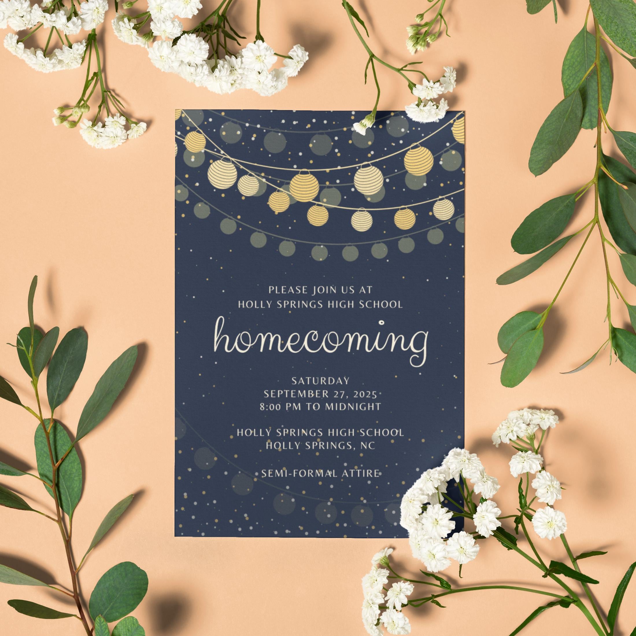 Invitation Template and Ticket Template for Starry Night Homecoming ...