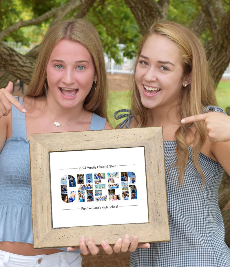 Cheer Photo Collage Template, Cheerleader Gift, Cheer Coach Thank You ...
