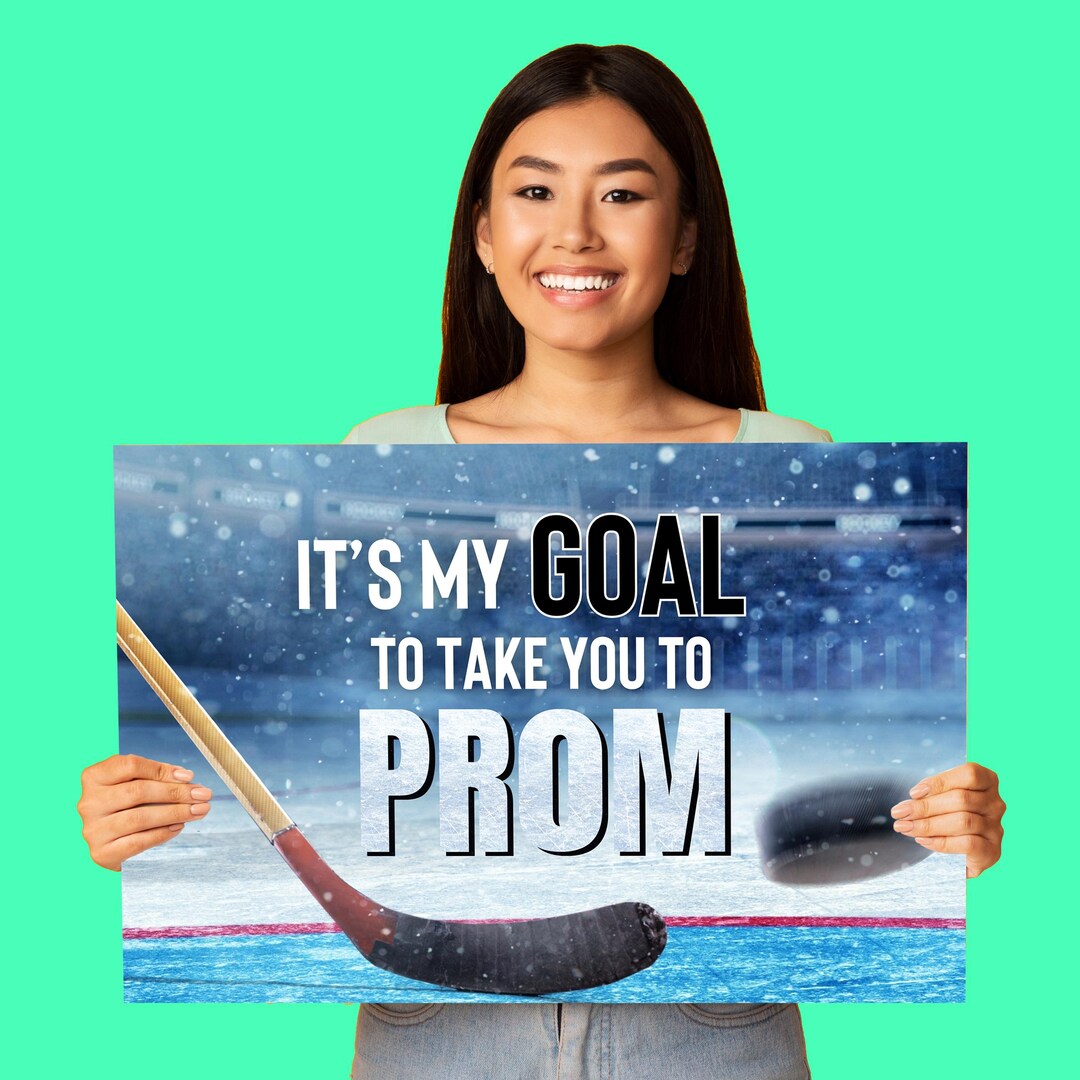 Prom Proposal Idea for Hockey Players, Hockey Promposal Poster Idea ...