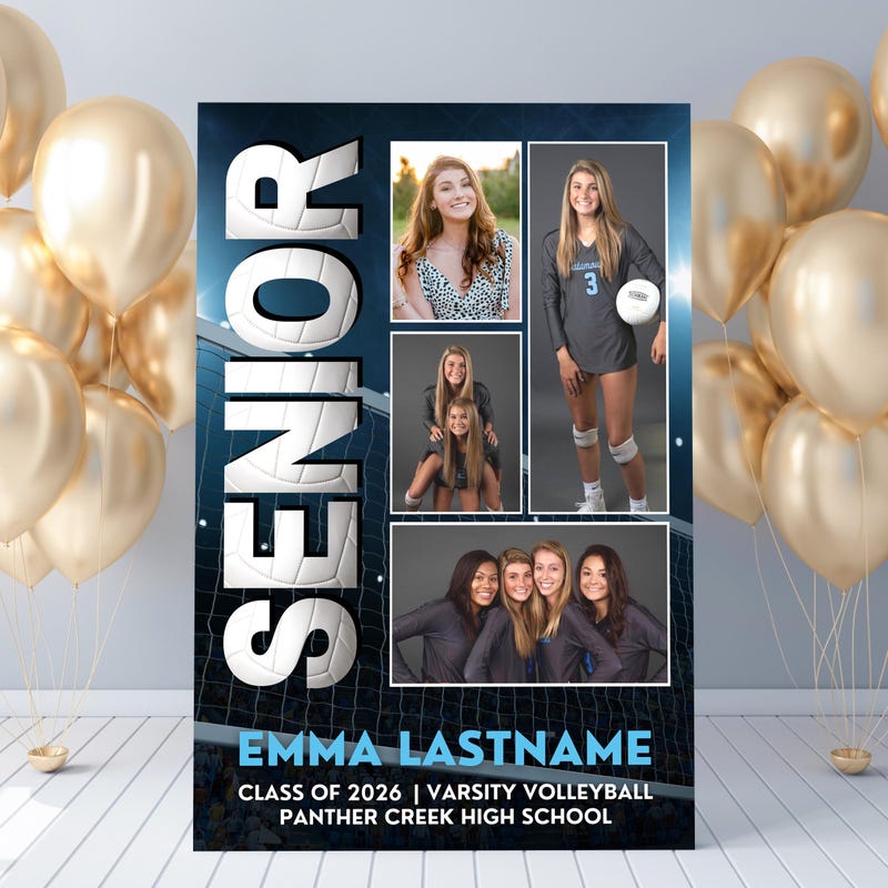 Senior Volleyball Poster - Etsy