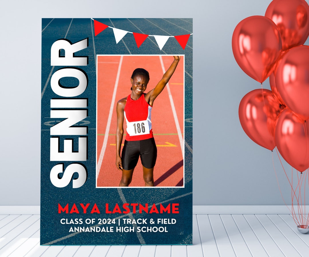 Track and Field Senior Night Poster Template, Cross Country Poster ...