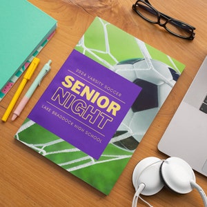 Program Template for Senior Night, Soccer Senior Night Program, Digital ...