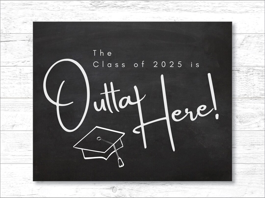 Graduation Sign or Photo Prop, Class of 2025 Yard Sign, Grad Party ...