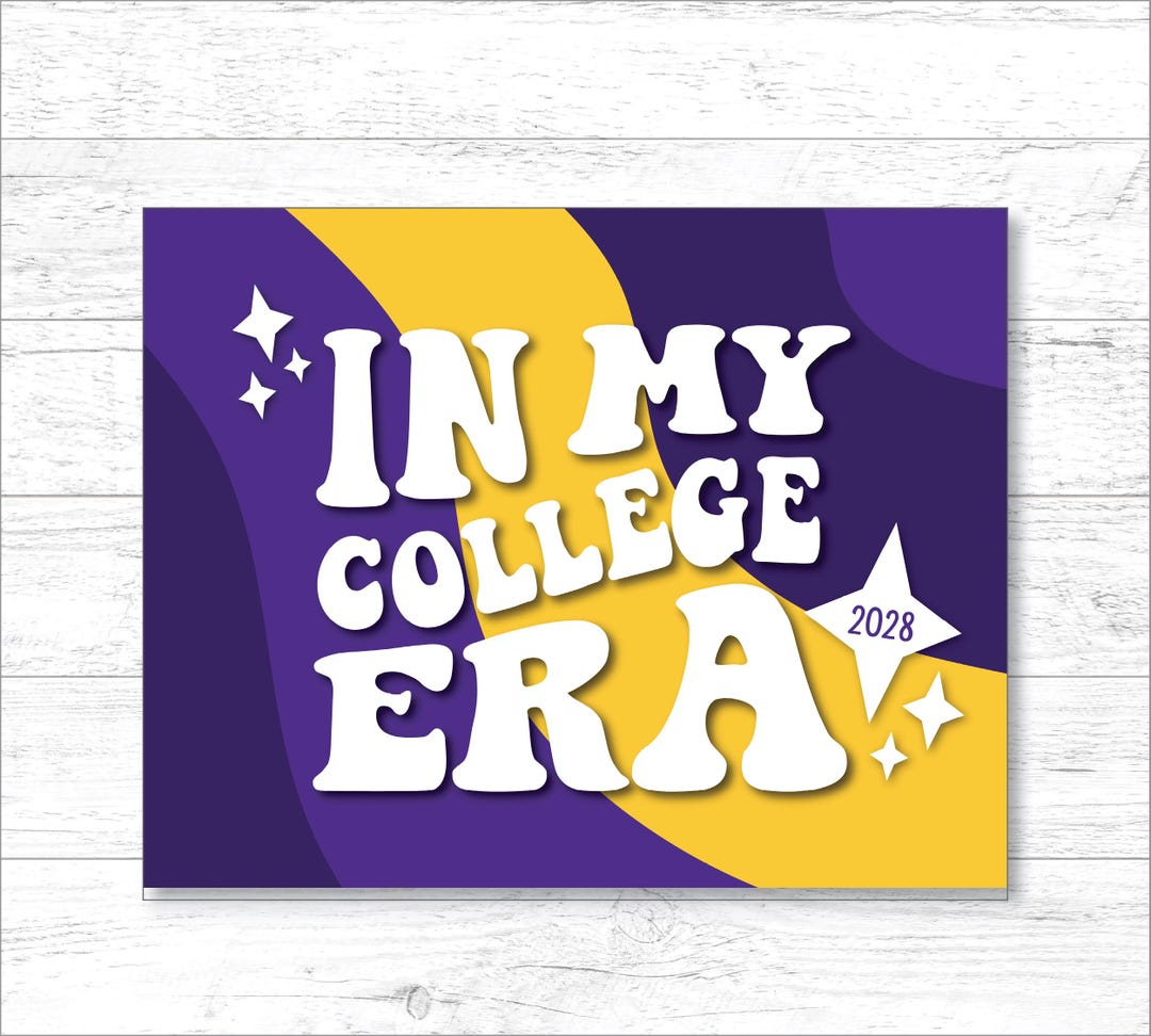 In My College Era Sign, First Day of College Photo Prop, First Day Sign ...