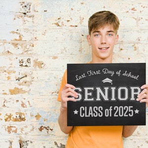 Senior Year Sign for the First Day of School, Class of 2025, Last First ...