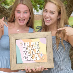In My Senior Year Era Sign, First Day of School Photo Prop, Senior Year ...